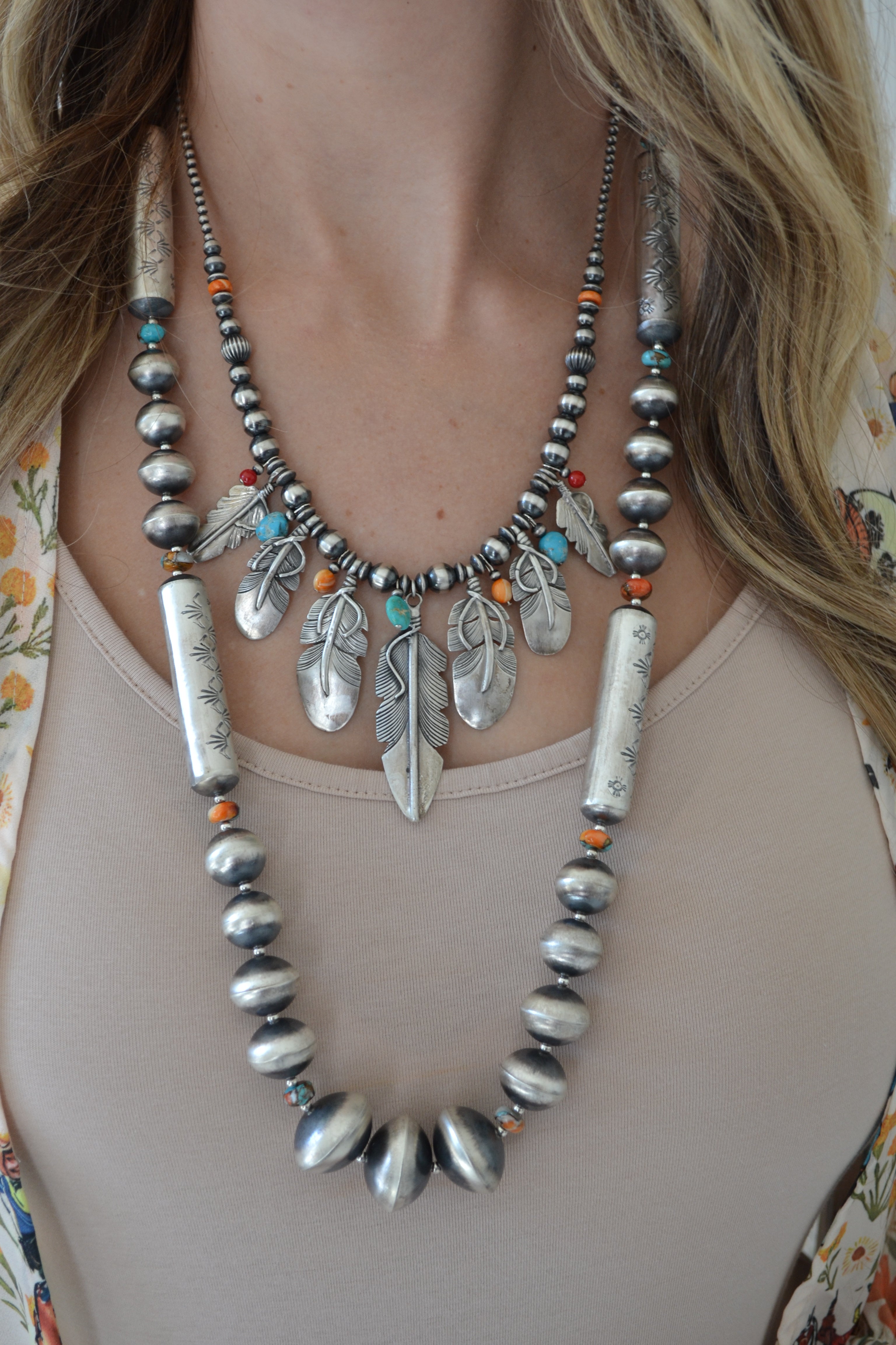 The Adeline 31" Navajo Pearl Set – Lost Vaquera Trading Co